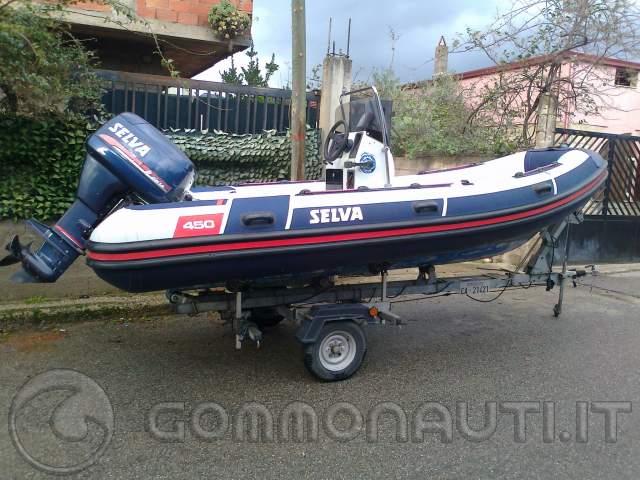 GOMMONE SELVA 450 MOTORE SELVA 40 2TEMPI CARRELLO REGGIANA RIMORCHI VENDO