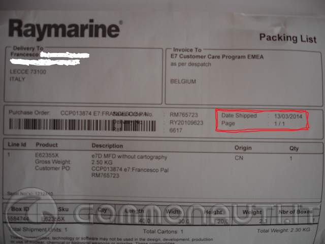 VENDESI GPS/ECO RAYMARINE E7D NUOVO CON TRASDUTTORE DI POPPA P58 DELLA ...