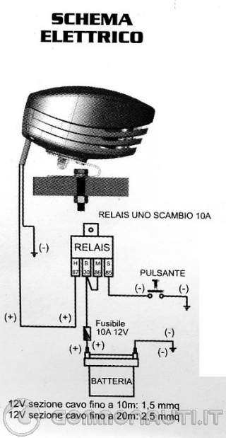 SCHEMA ELETTRICO SIRENA, MA IL RELÈ È NECESSARIO??